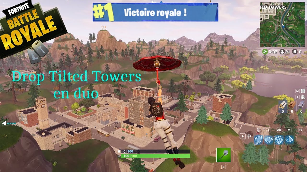 Drop à Tilted Towers en duo et TOP 1 ! | Fortnite : Battle Royale - YouTube