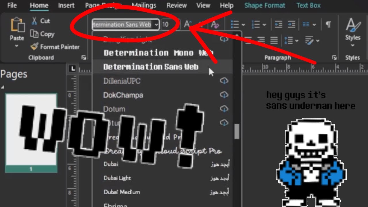 how to get the undertale font (wow) - YouTube