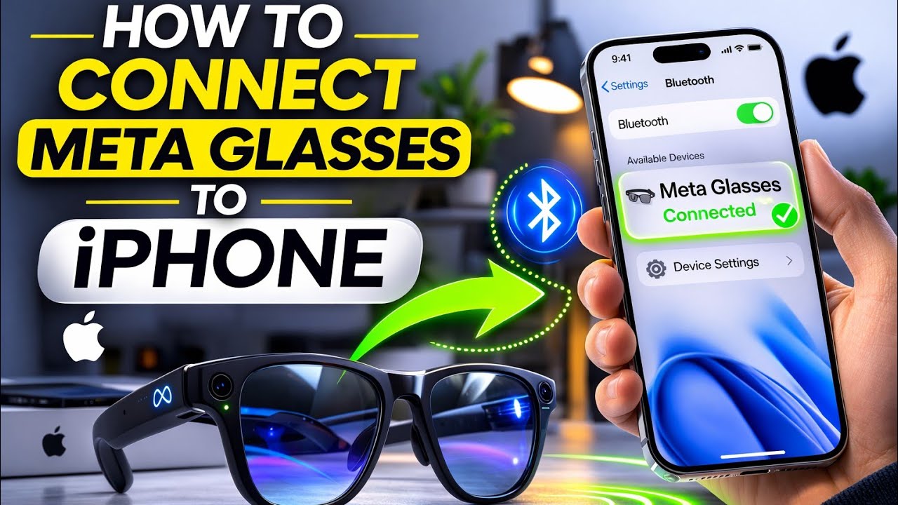 How to Connect Meta Glasses to iPhone (Bluetooth & Meta View App) - YouTube