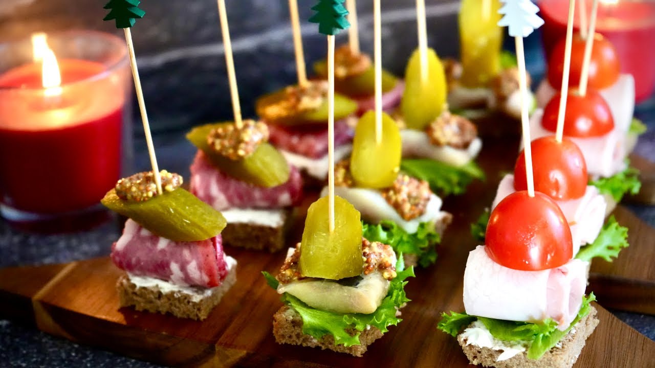 КАНАПЕ на Праздничный Стол СРАЗУ 3 Варианта канапе на Новогодний Стол ...