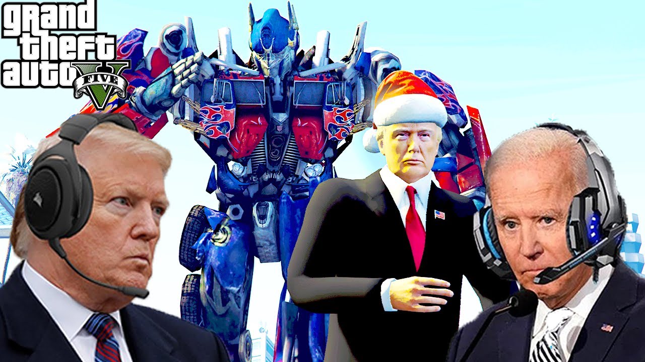 US Presidents Meet Optimus Prime In GTA 5 - YouTube