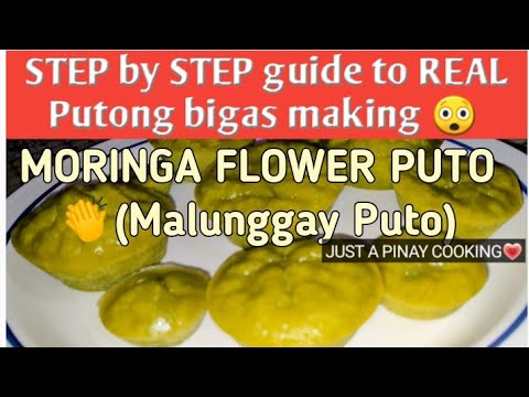 Malunggay Flower Puto Step by step guide to Real Putong Bigas making ...