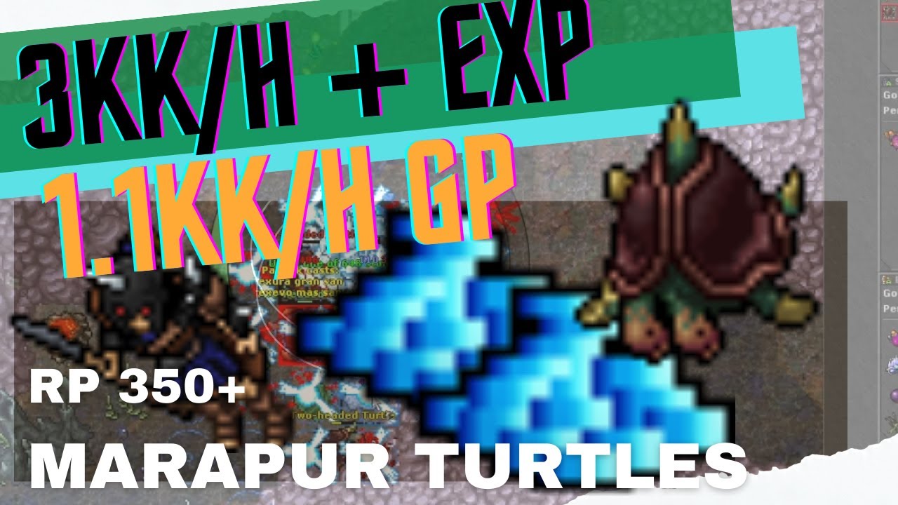 RP 350+ Marapur Turtles - 3KK/H 150% EXP and 1KK/H 1.2KK PROFIT. RAW ...