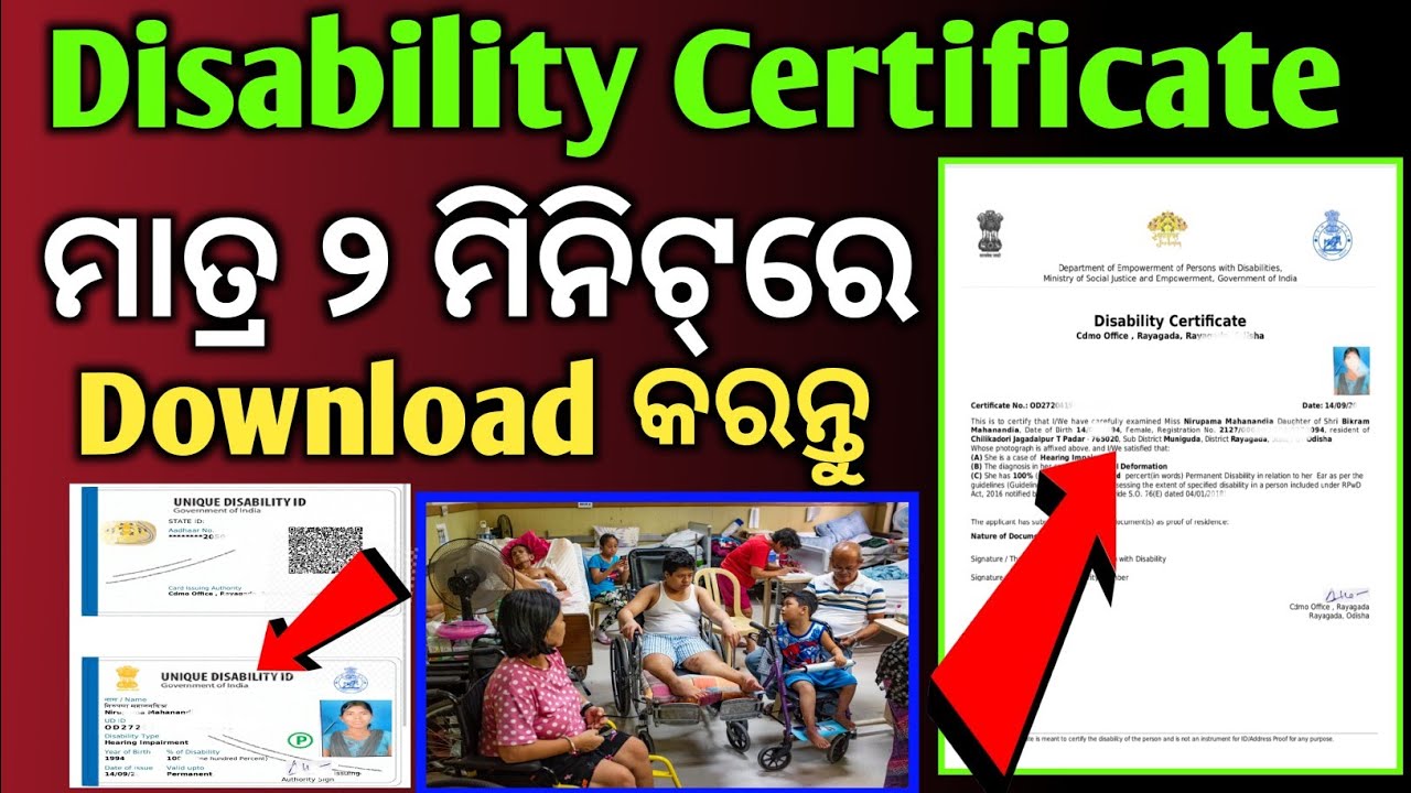 Disability Certificate Online Download in Odisha || ଦିବ୍ୟାଙ୍ଗ ...