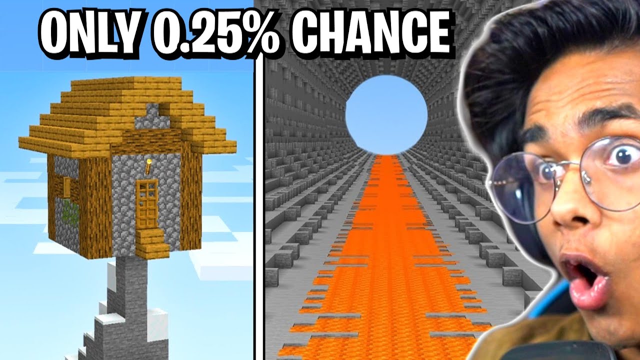 Minecraft's Most Insane Rare Seeds... (1 in 10 Million) - YouTube