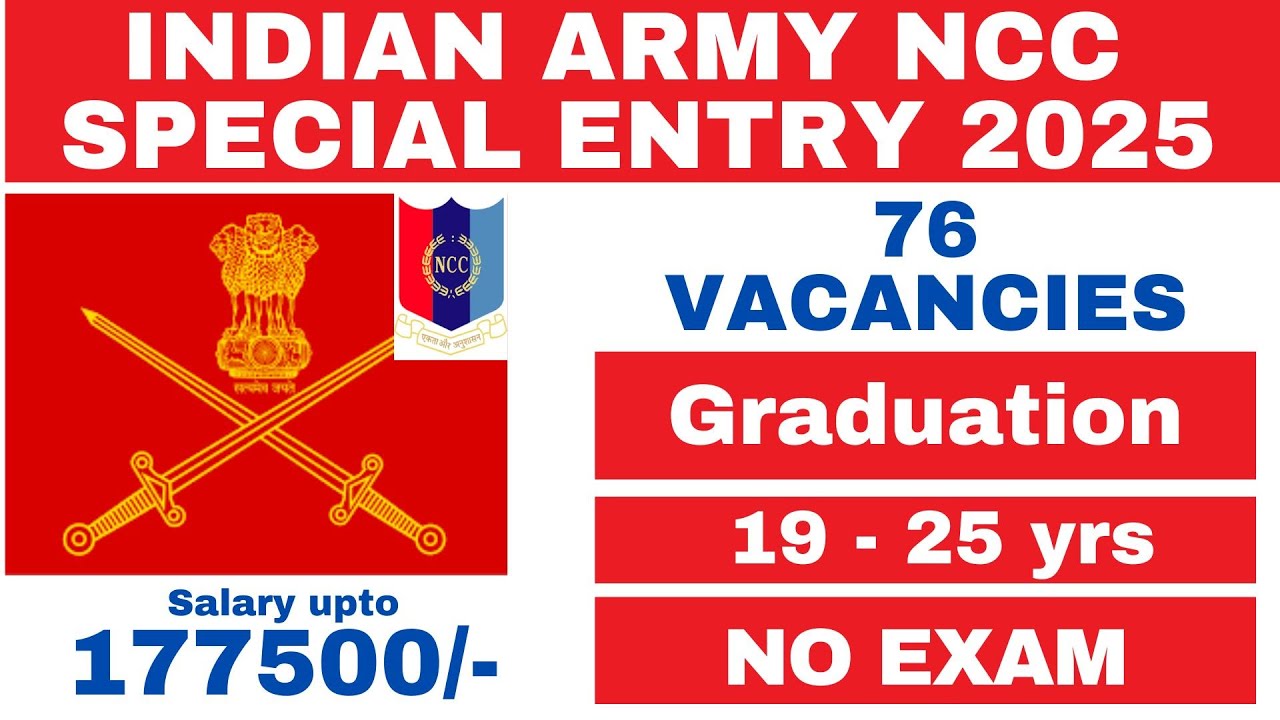 🚀 Indian Army NCC Special Entry 2025🎖️Apply Now! #army #indianarmyjobs# ...