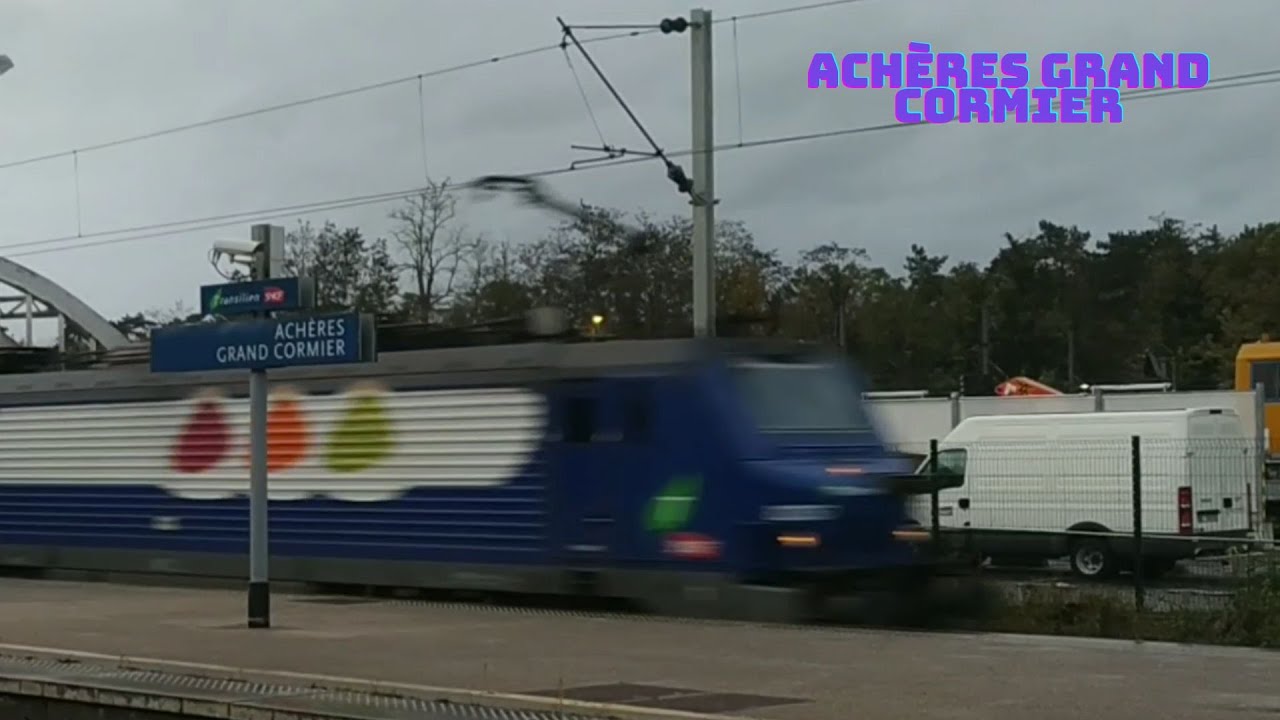 Transilien, TER et RER à Achères Grand-Cormier - YouTube