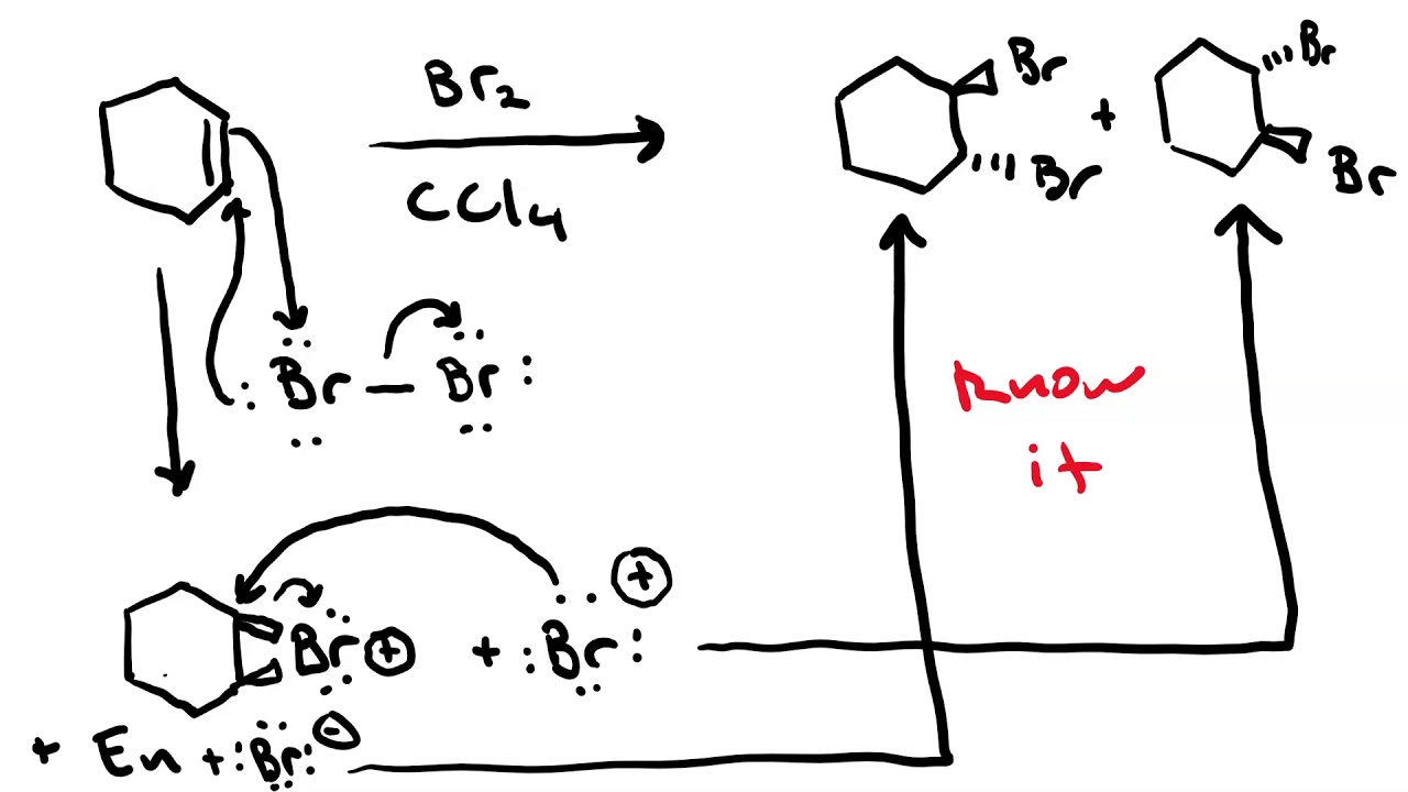 Halogenation and halohydrin formation - YouTube