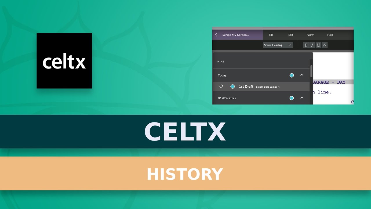 How To Access and Restore Earlier Script Versions With Celtx’ History ...