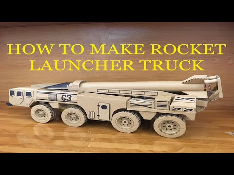 HOW TO MAKE ROCKET LAUNCHER TRUCK FROM CARDBOARD || MILITARY  VEHICLES || DIY RC TOY