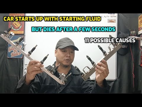 CAR STARTS WITH STARTING FLUID BUT DIES AFTER A FEW SECONDS