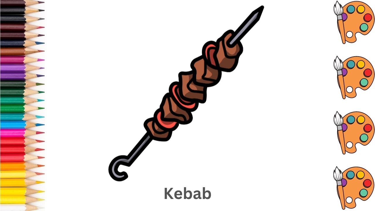 Kebab - Sketch Art and Paint | Step by step tutorial | Pencil to ...