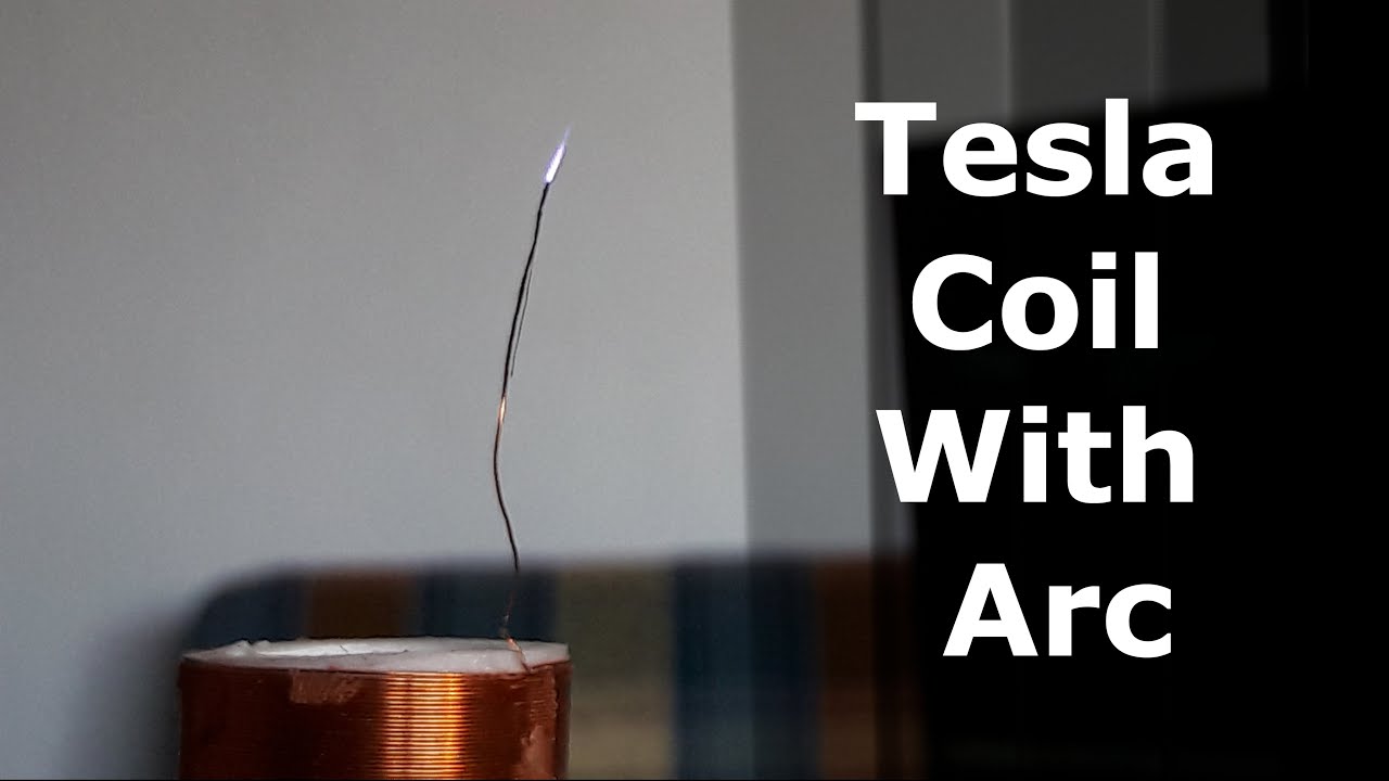 Tesla Coil with Arc | Desktop Size | Irfz44N Mosfet - YouTube