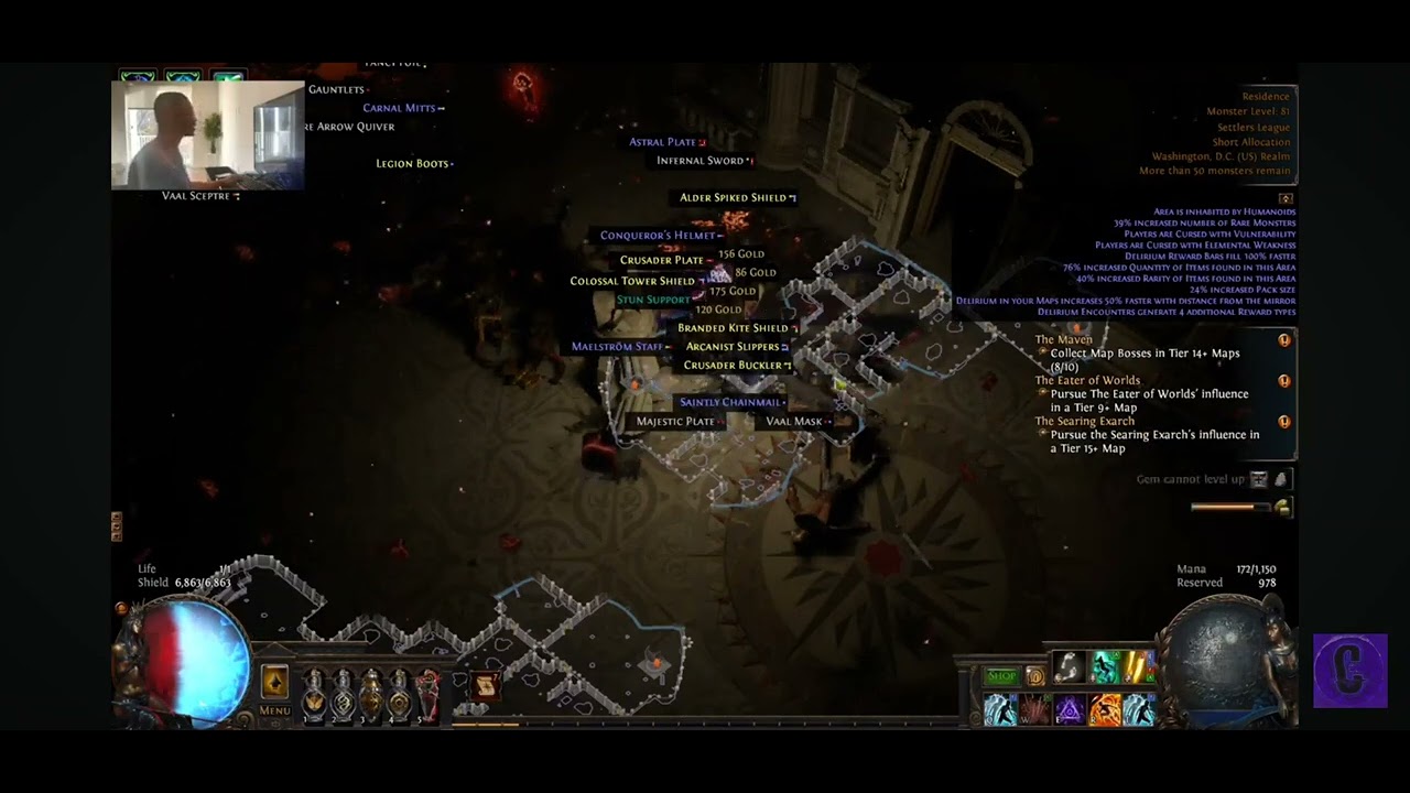 Dropped 4 six links at the same time :0 | Cue Plays Path Of Exile - YouTube