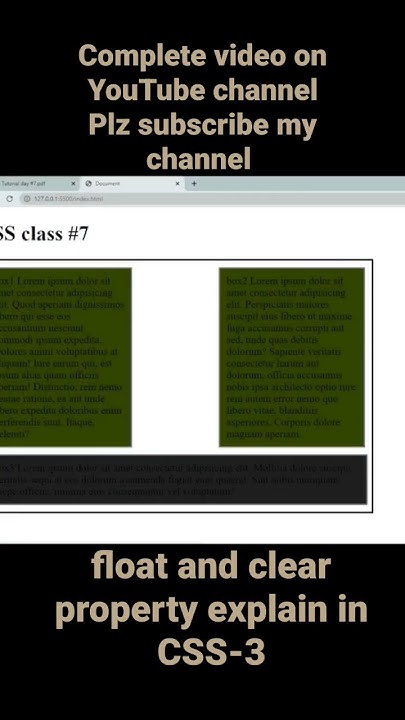 float & clear property explain in CSS #reels #youtubeshorts #viral #csstutorialforbeginners # ...