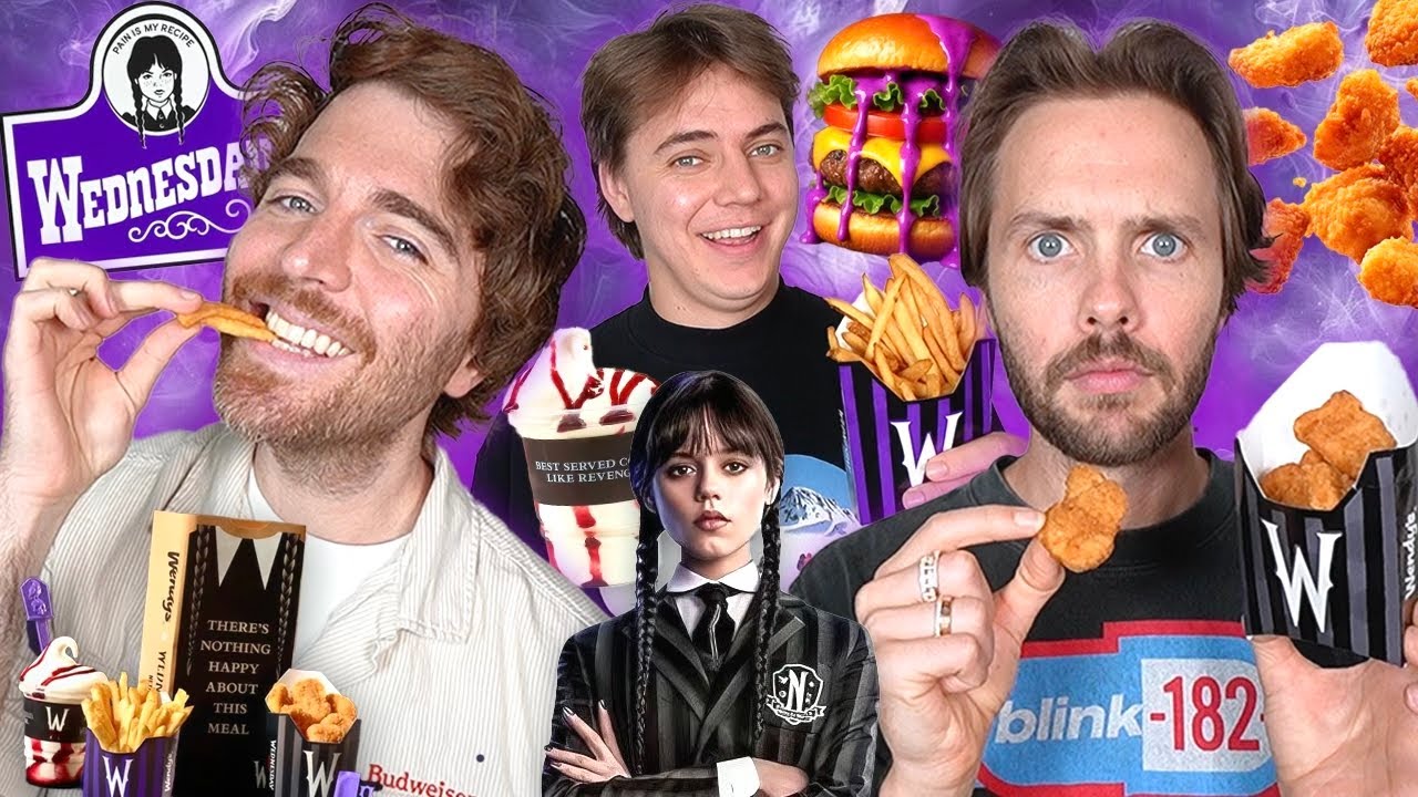 Tasting The WEDNESDAY x WENDY’S Collab with Shane and Spencer!! - YouTube