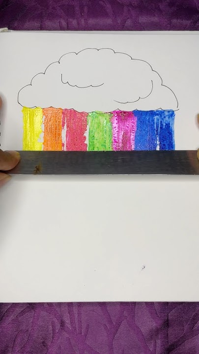 DIY Rainbow 🌈 Cloud Art🌩️ #art #shorts #ytshorts #creative #kids - YouTube