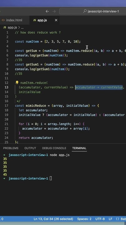 Lets Make Our Own Reduce Function Shorts Javascript Javascriptinterview Frontenddeveloper 