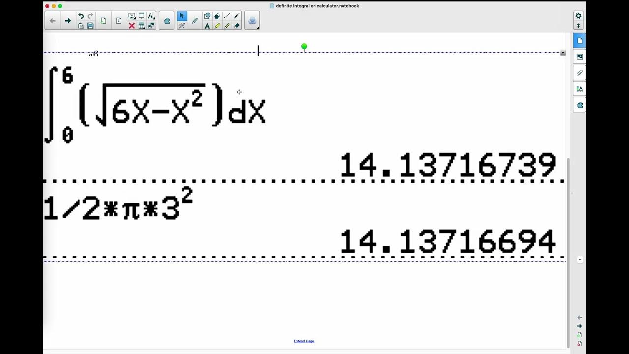 Definite integral evaluation on TI-84 - YouTube