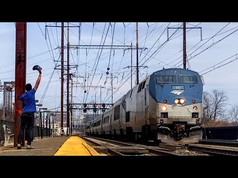Amtrak P42DC/Dead Acela Express Move - Nice K5LA Hornshow @ Jersey ...