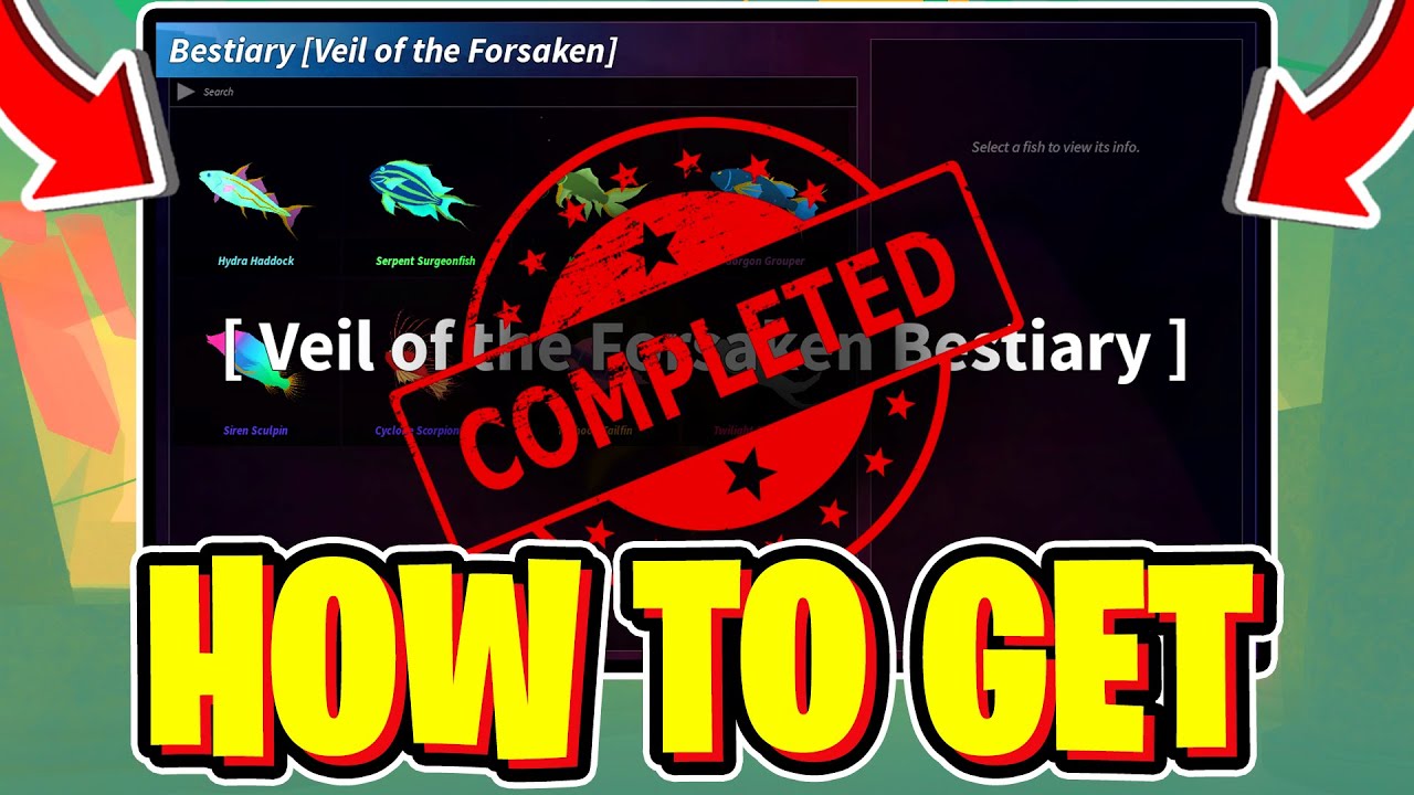 How To COMPLETE VEIL OF THE FORSAKEN BESTIARY In Fisch! Roblox - YouTube