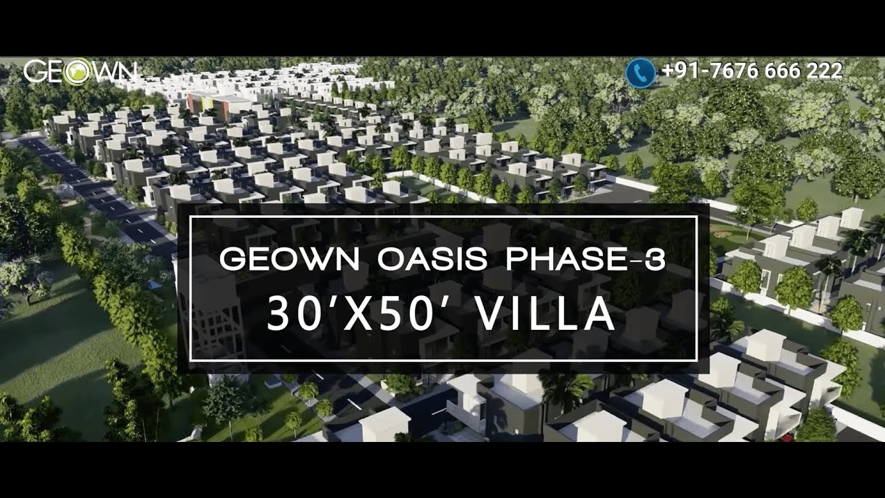 Geown Oasis Phase - 3 | 30x50 East Facing Villa | Premium Villa at Sarjapura - YouTube