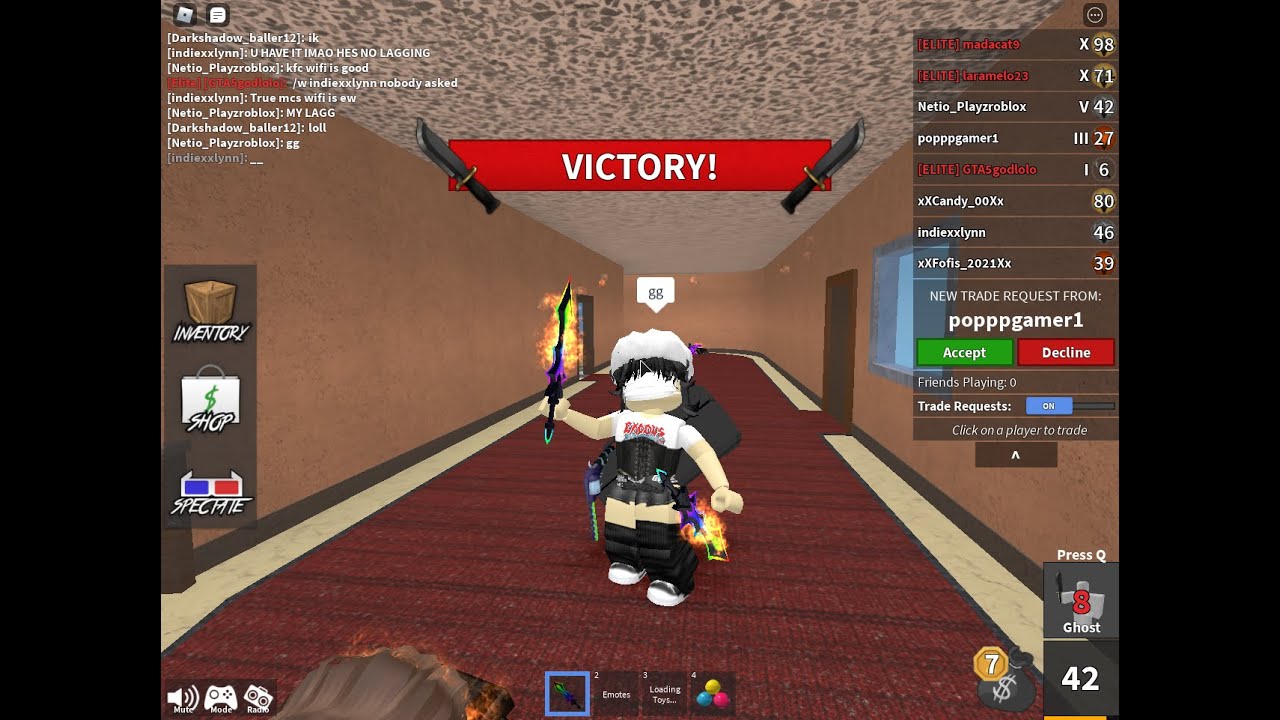 winning as murd in mm2 C: - YouTube