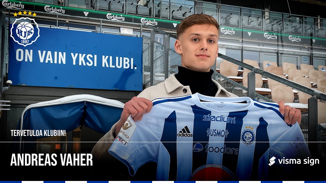 19-vuotias Andreas Vaher Klubin takalinjoille - YouTube