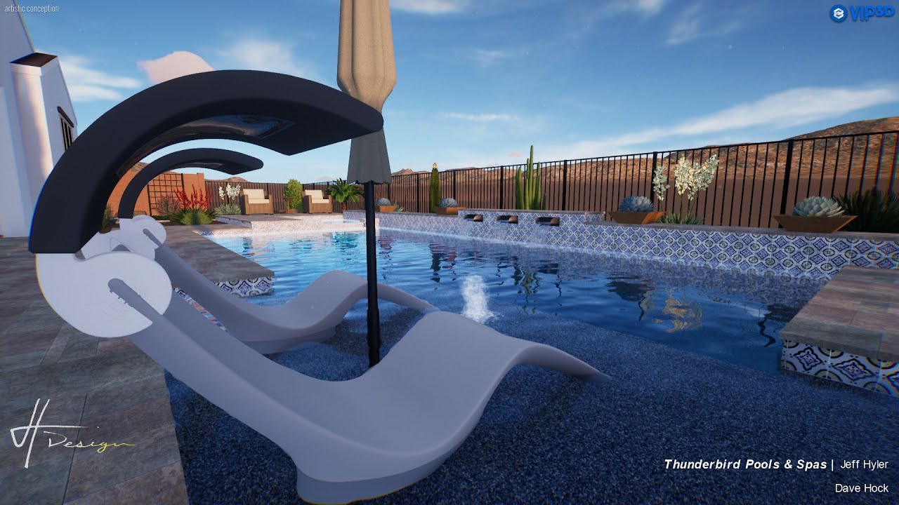 Hock Design Concept Revised- Thunderbird Pools & Spas - YouTube