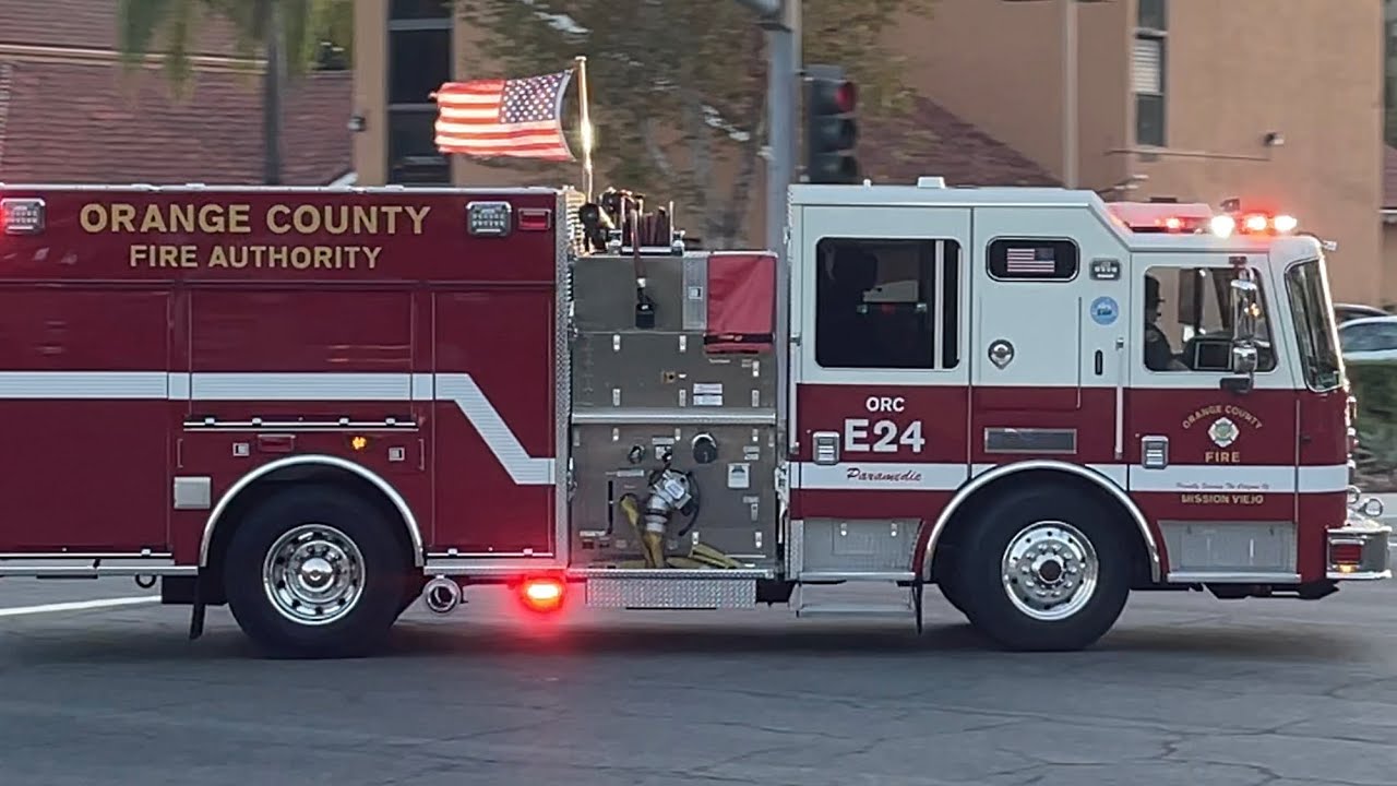 OCFA Engine 24 Responding - YouTube
