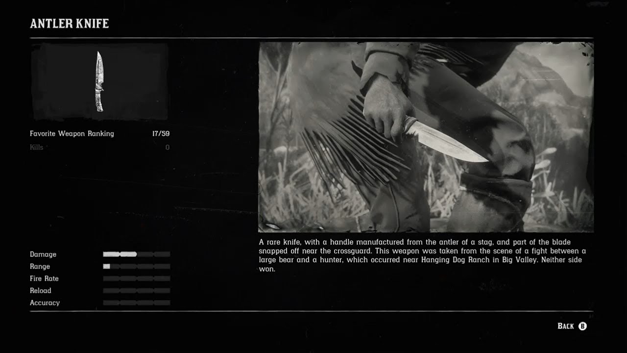 Antler Knife - #7 Unique Collectibles - Red Dead Redemption II + Map ...