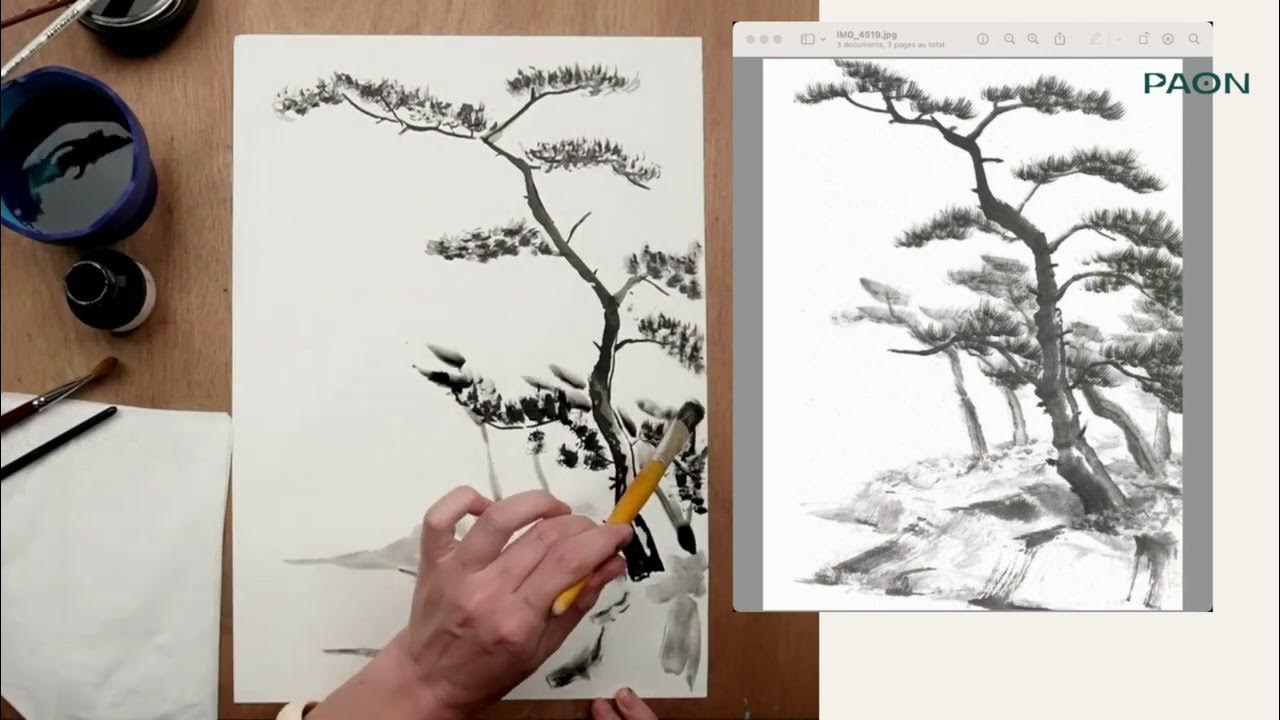 Apprendre à dessiner à l'encre de Chine - YouTube