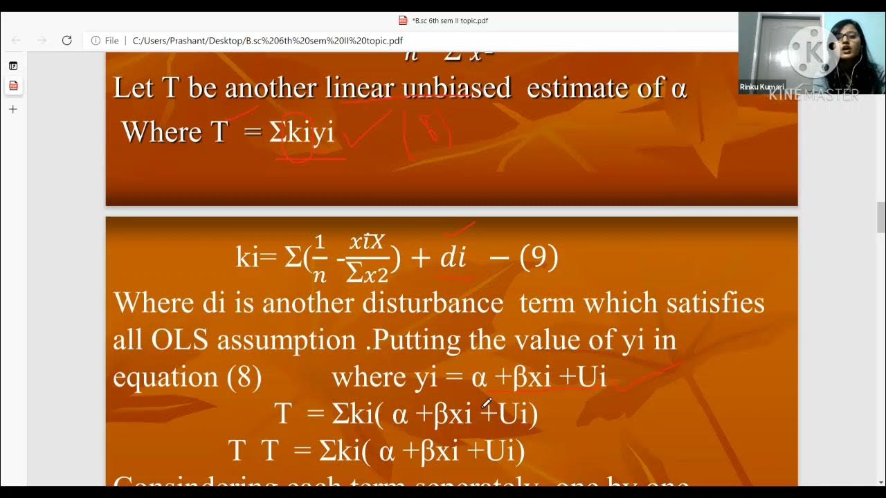 Gauss Markov Theorem :II Part - YouTube