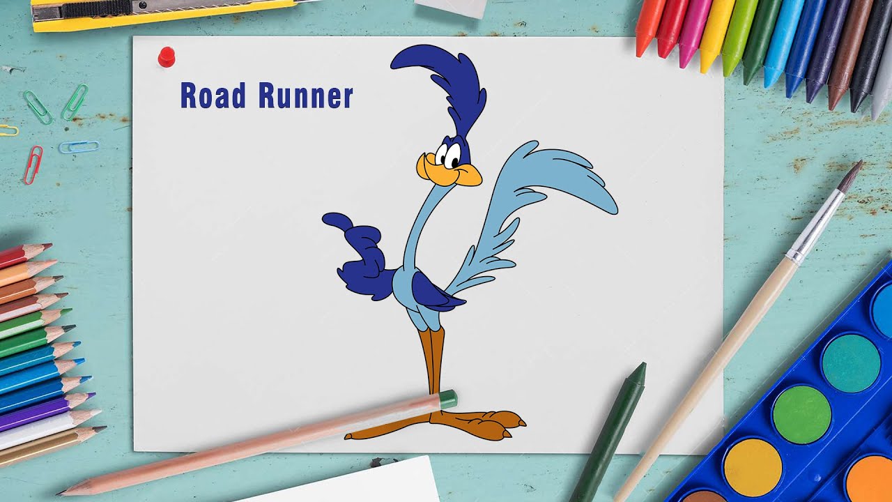 How to Draw Roadrunner | Looney Tunes - YouTube