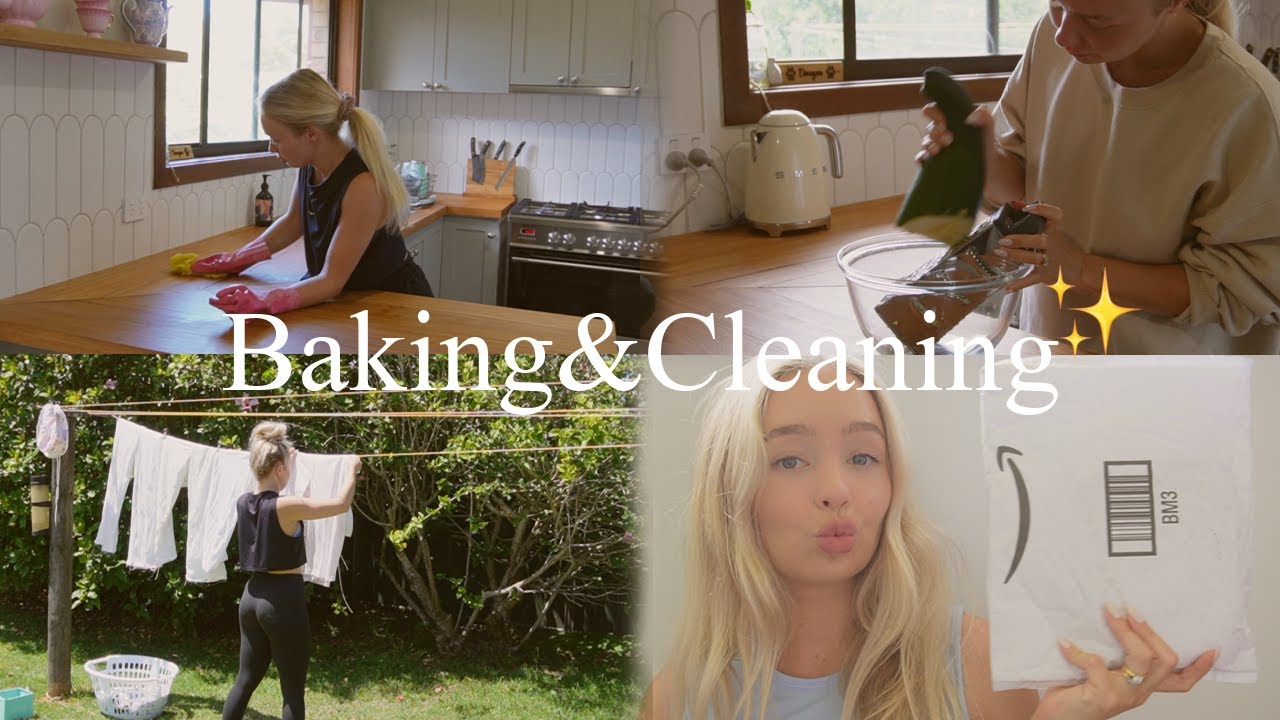 WE'RE HOME! Entering my baking era, cleaning & opening packages! Tori Falzon - YouTube