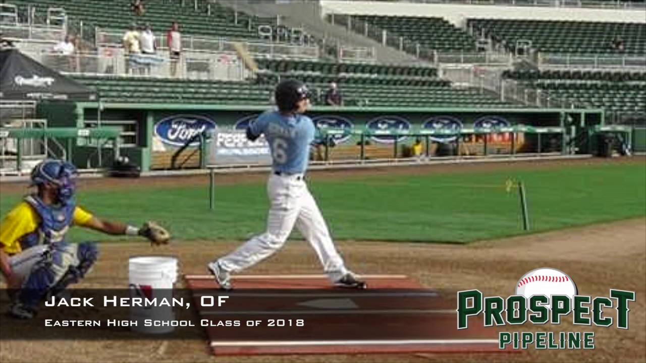 Jack Herman, OF, Eastern High School, Swing Mechanics at 200 FPS - YouTube