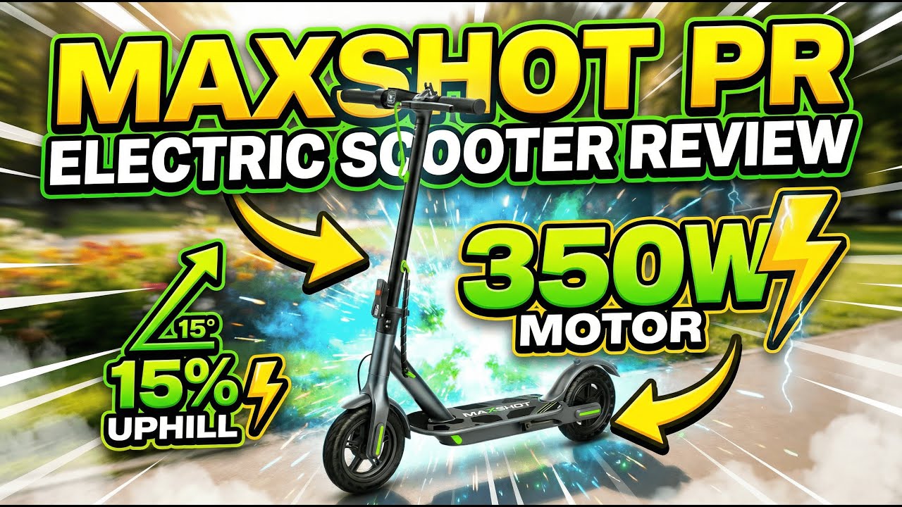 MAXSHOT PR Electric Scooter Review | Best Teen Commuter E‑Scooter - YouTube