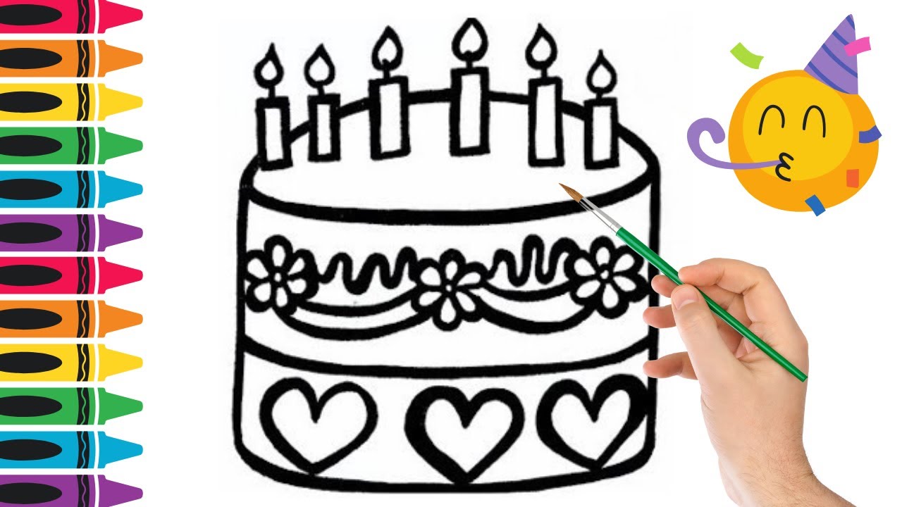 How to draw a cake, cake drawing, cake drawing beautiful, drawing ...