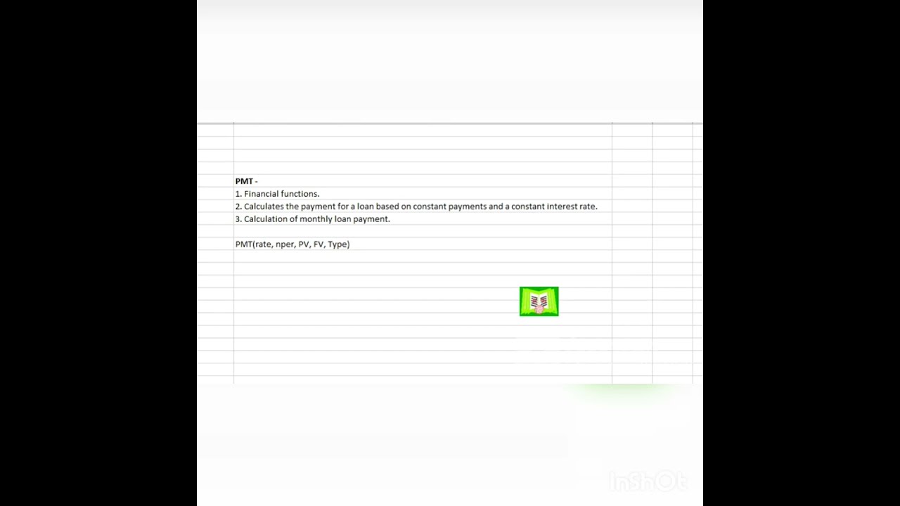 PMT Definition Formula Calculation In Excel shorts YouTube PMT Definition Formula Calculation In Excel shorts YouTube