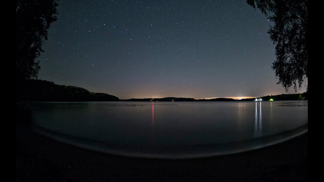 Lake scene - twilight, night (HD) - YouTube