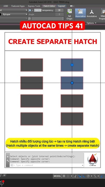 Autocad Tips 41 Create Separate Hatch Shorts Autocadtips Autocad Tuhocautocad Youtube