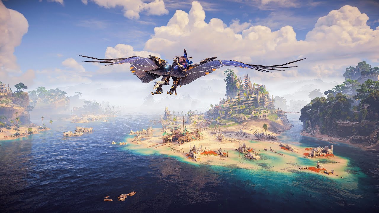 AERIAL CAPTURE WEST & FREEFALL FROM FLYING MOUNT - HORIZON FORBIDDEN ...