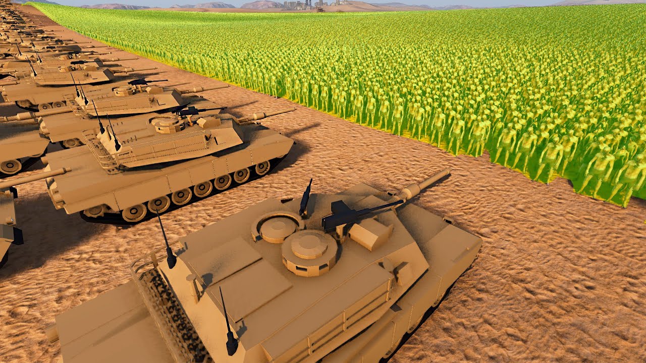 M1 ABRAMS TANKS vs 8,000,000 ZOMBIES!? - UEBS 2 Ultimate Epic Battle ...