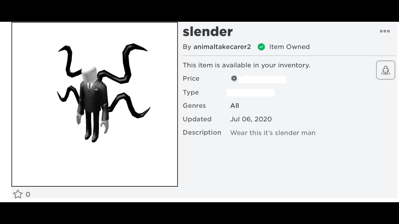 Trying to make a slender man avatar on Roblox - YouTube