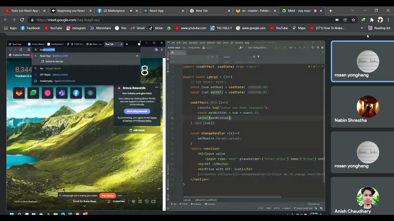 useEffect hook simple explanation on nepali by roshan sir | react js - YouTube