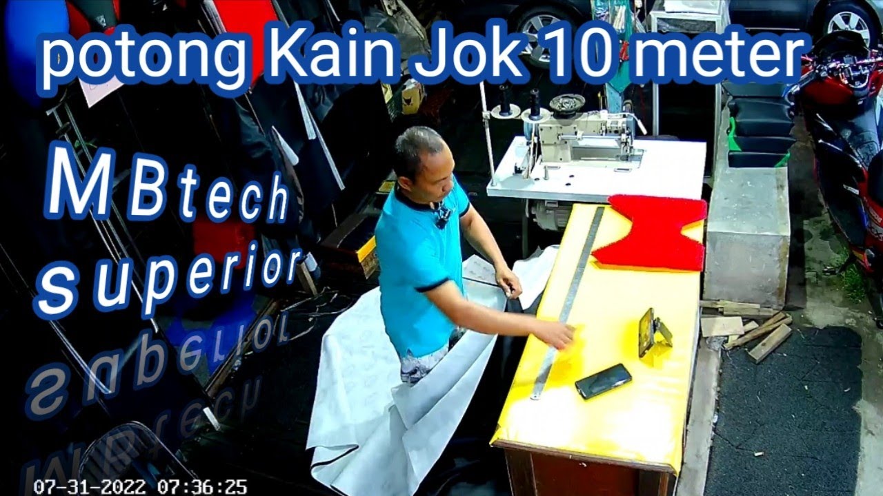 Potong Kain Jok 10 meter bahan MBtech superior - YouTube