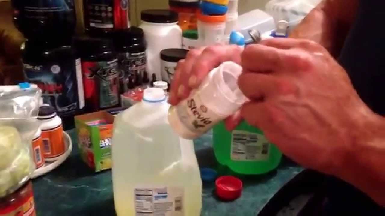Nathan Steiger bodybuilder shows how to make his "secret water" - YouTube
