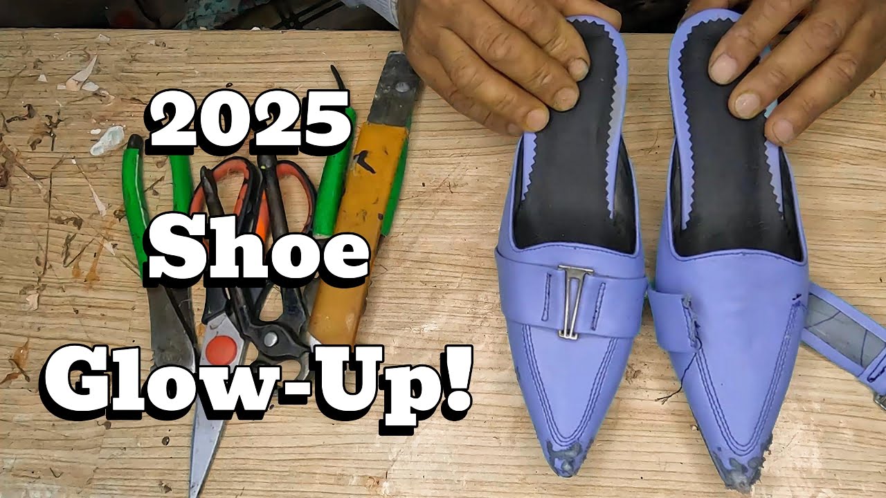 2025 Shoe Transformation 🔥 Worn-Out to Stunning Blue Heels! - YouTube