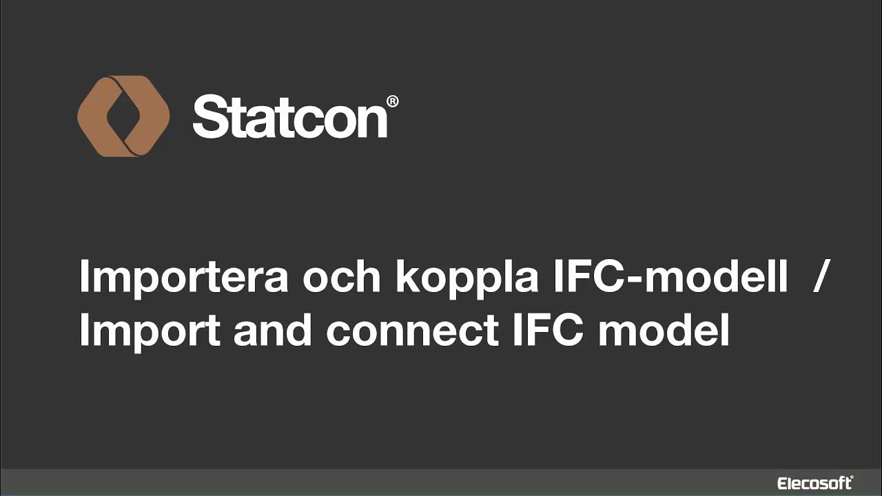 Importera och koppla IFC-modell / Import and connect IFC model - YouTube