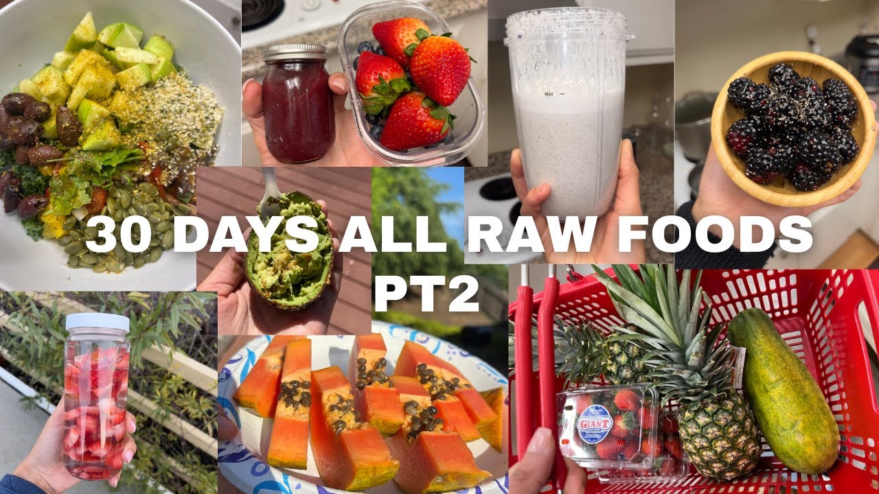 30 days all raw foods Part 2 | What i eat in a day - YouTube